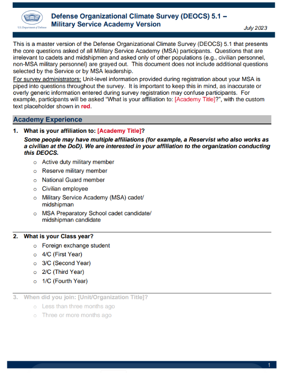 Home | OPA Defense Climate Portal Resource Center