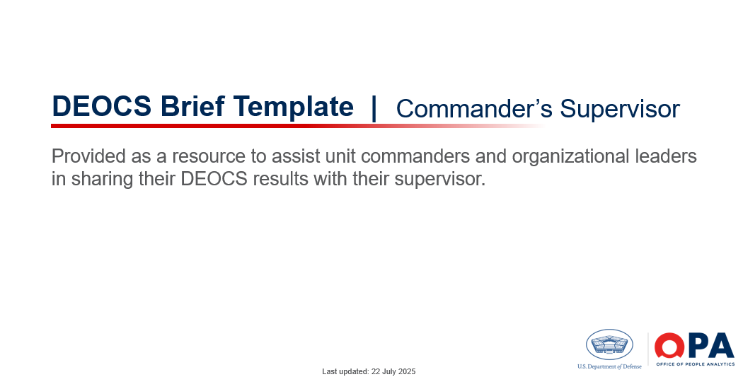 Home | OPA Defense Climate Portal Resource Center