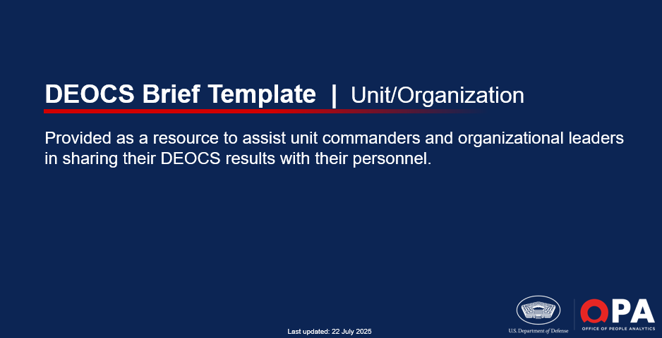 Home | OPA Defense Climate Portal Resource Center