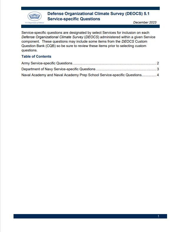 Home | OPA Defense Climate Portal Resource Center