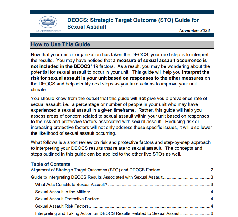 Home | OPA Defense Climate Portal Resource Center
