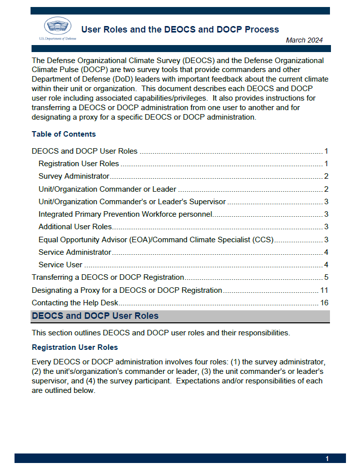 Home | OPA Defense Climate Portal Resource Center